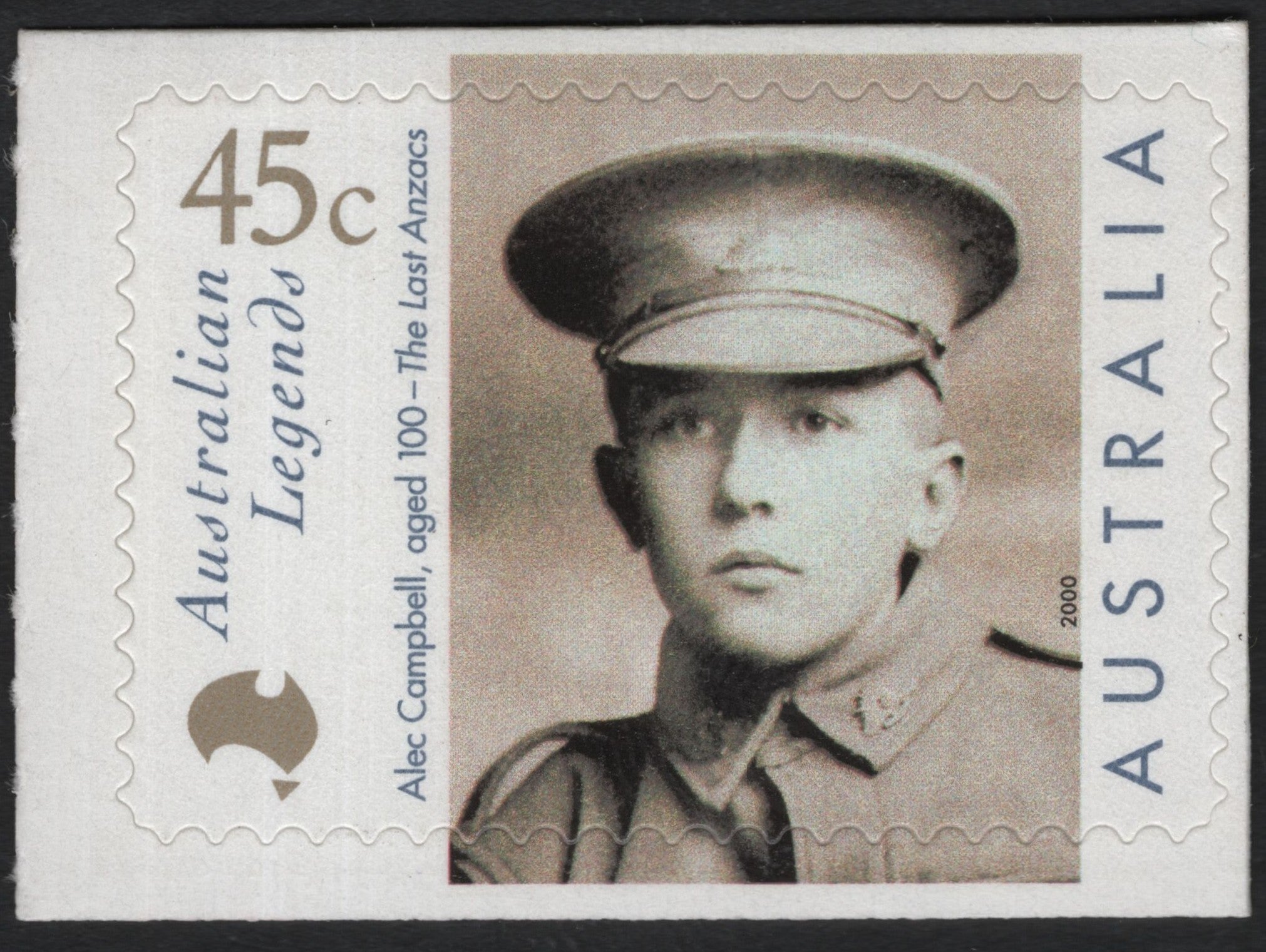 SCG10368 - 🇦🇺 Australia 2000 – “Alec Campbell, The Last Anzac” – 45c A ...
