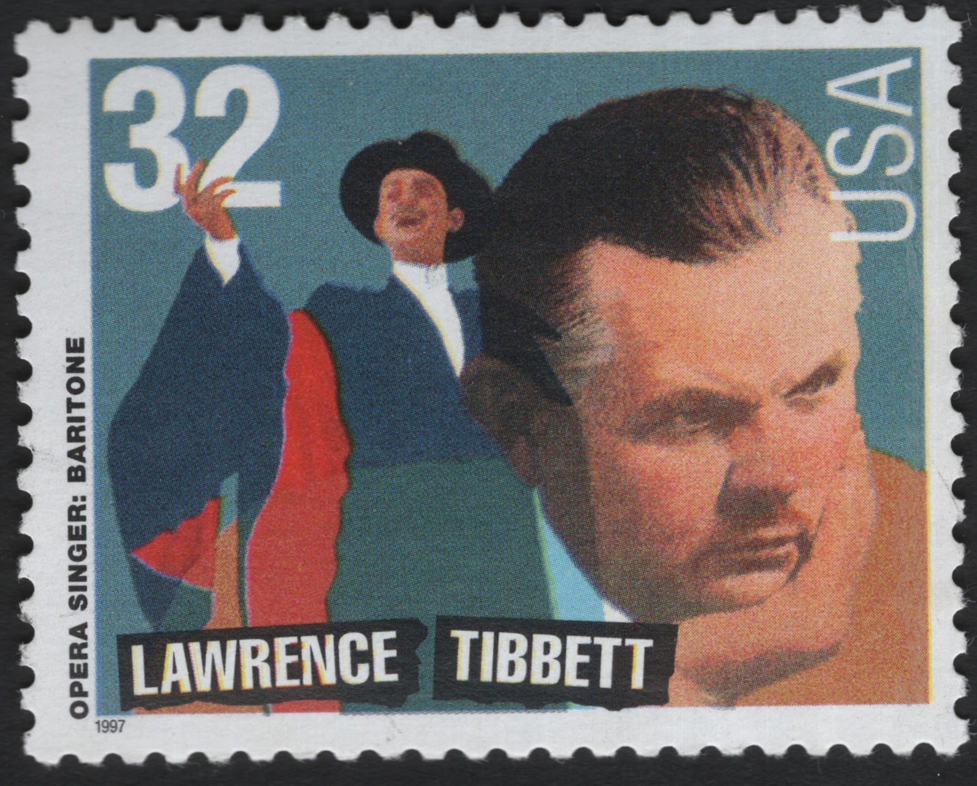 SCG9620 - USA 1997 – Lawrence Tibbett 32¢ Opera Singer (Baritone) Comm ...