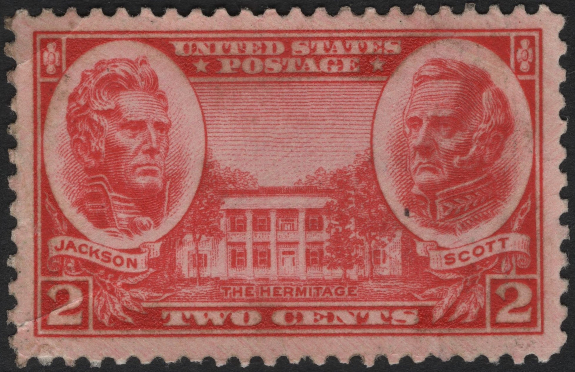 SCG9577 - USA – 1937 “Jackson & Scott / The Hermitage” 2¢ Carmine (Arm ...