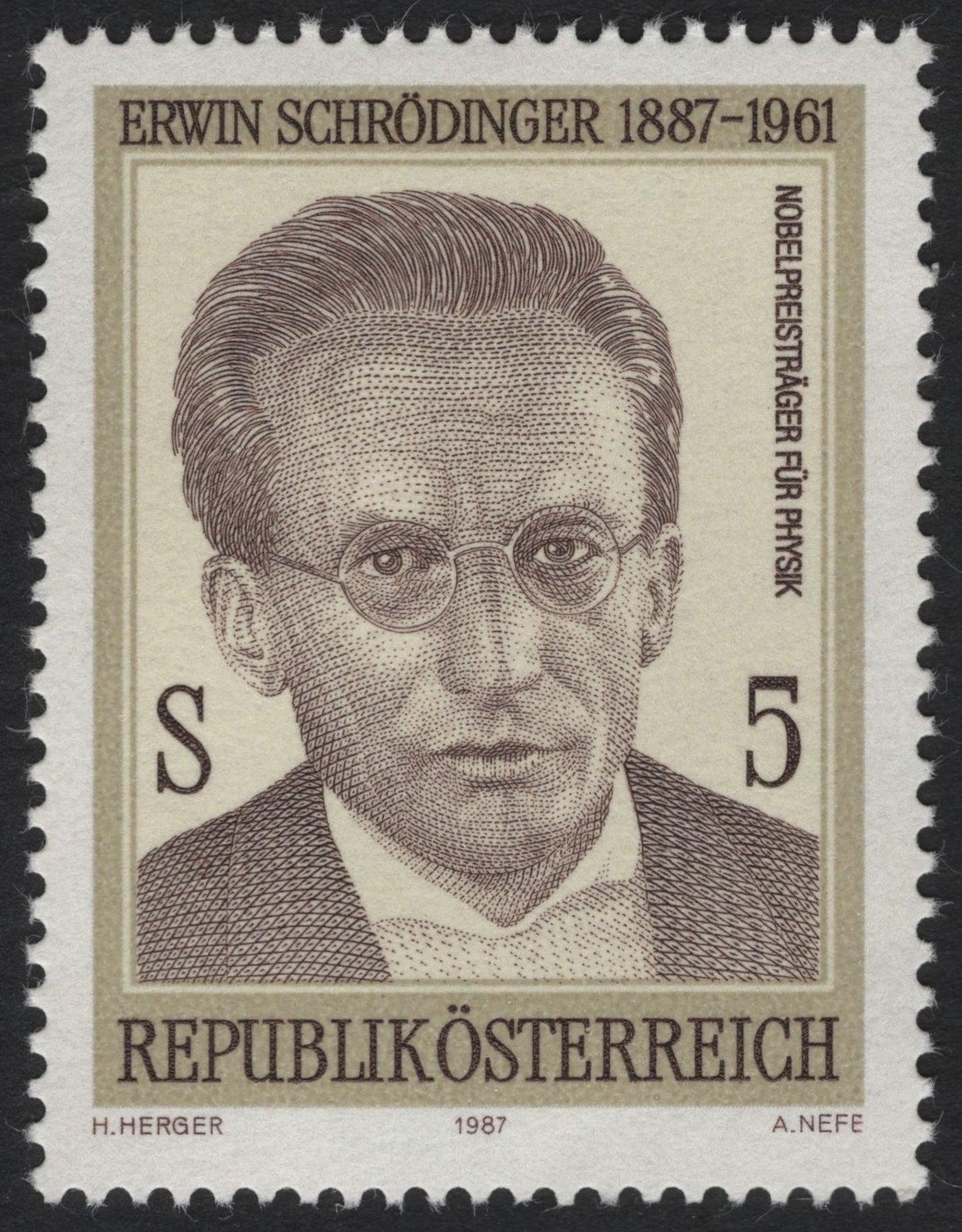 SCG8240 - Austria 1987 – Erwin Schrödinger Commemorative Stamp – Stamp ...