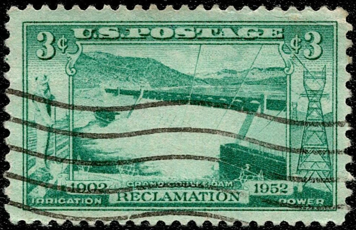 SCG694 - 1952 U.S. Postage Grand Coulee Dam & Power Stamp – Stamp and ...