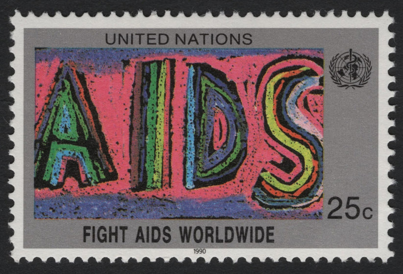 SCG8694 - United Nations 1990 “Fight AIDS Worldwide” – 25c Commemorati ...