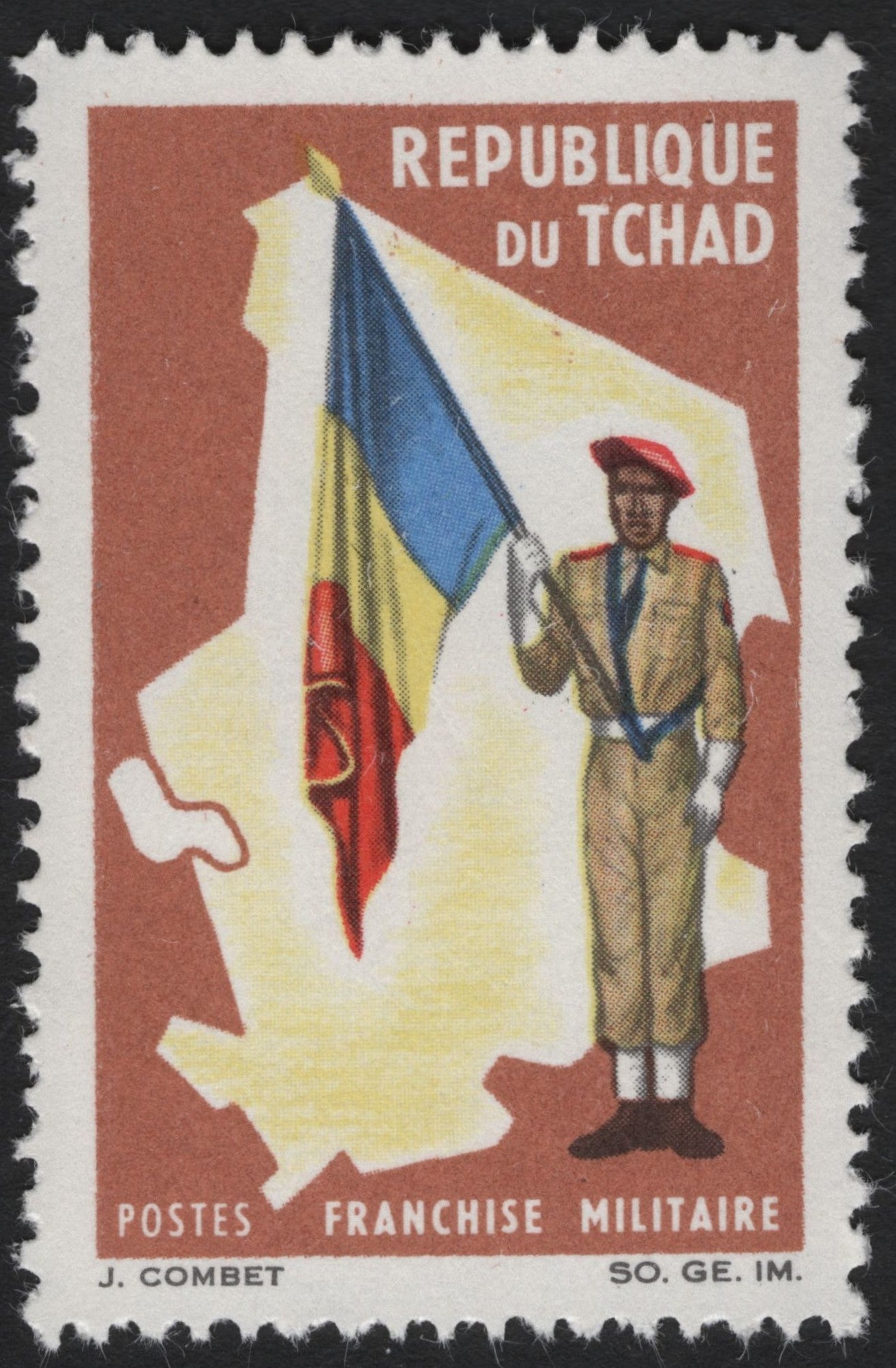 SCG9741 - Chad – Military Franchise Issue with National Flag Bearer ...