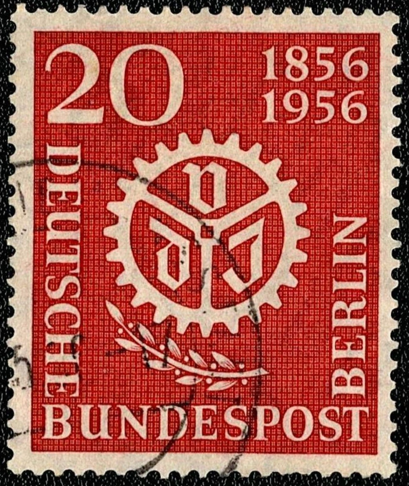 SCG621 - Germany 1956 20 Pfennig Deutsche Bundespost Berlin Used Stamp ...