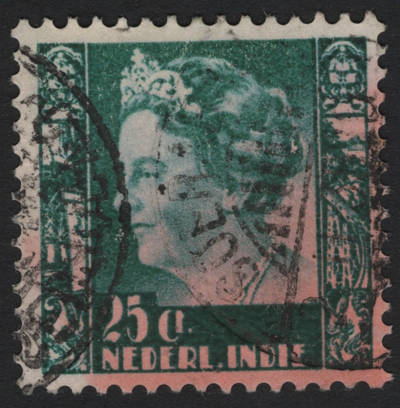 SCG8833 - Netherlands Indies 25 Cent – Queen Wilhelmina Definitive (Gr ...