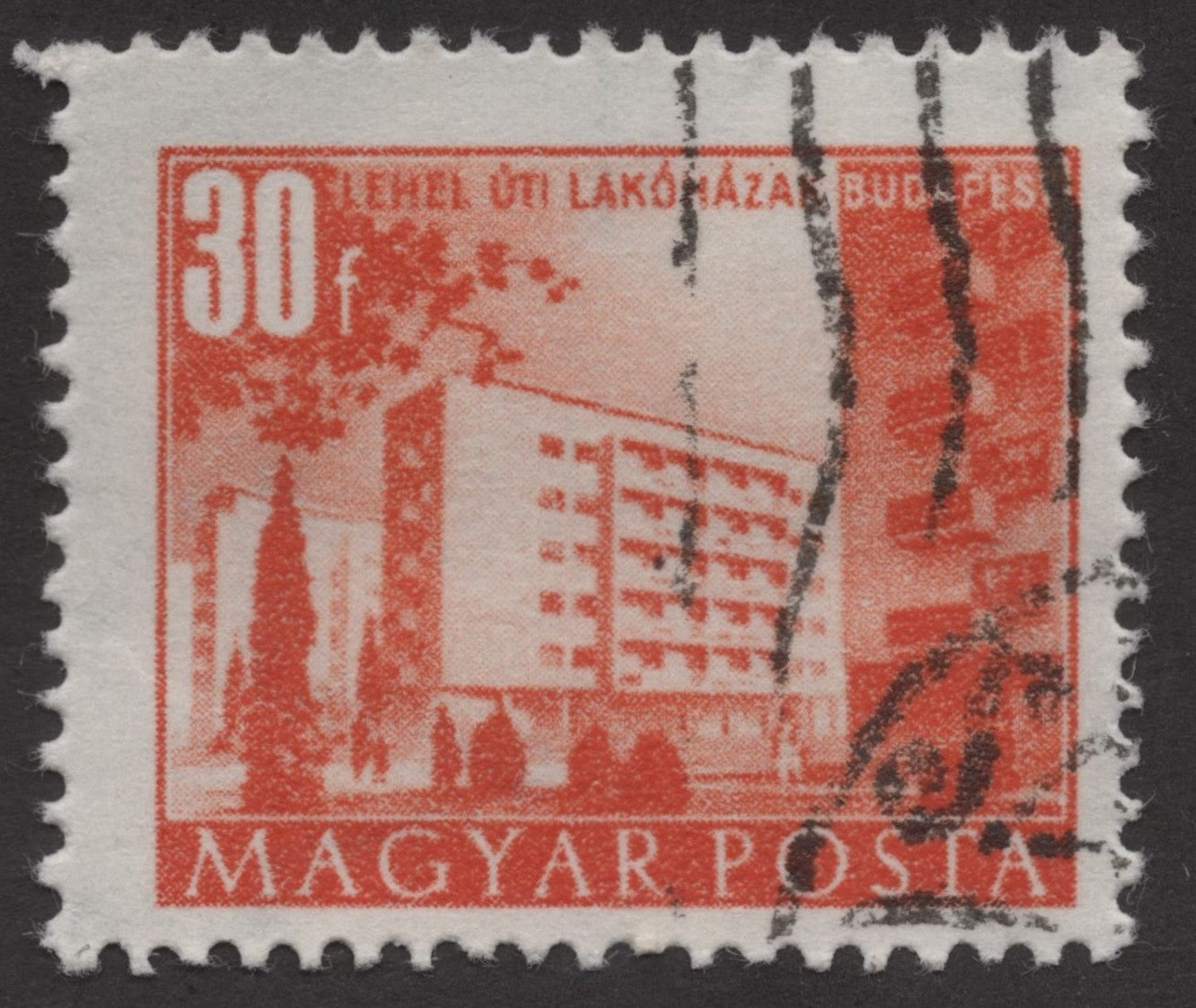 SCG200 Used Magyar Posta 30f Stamp – Budapest Housing Scene – Stamp and ...