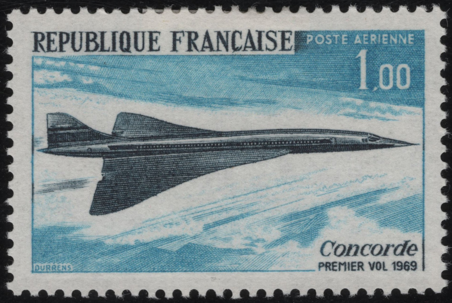 SCG875 - France 1969 – Concorde First Flight Airmail Stamp – Stamp and ...