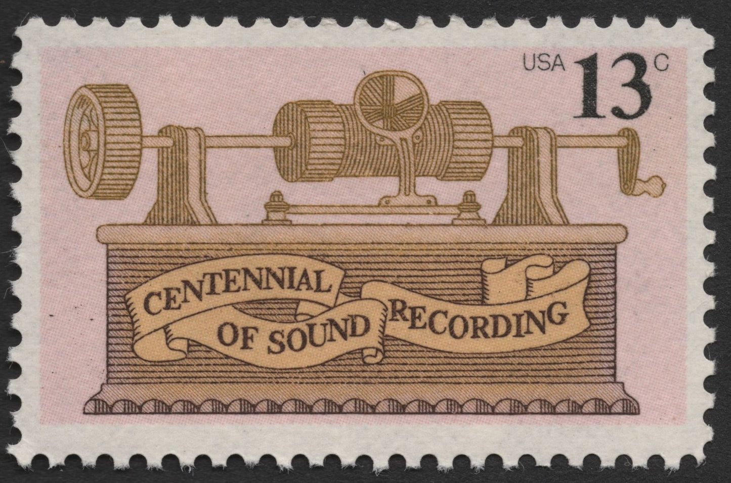 SCG1906 - USA 1977 – Centennial of Sound Recording 13¢ – Stamp and ...