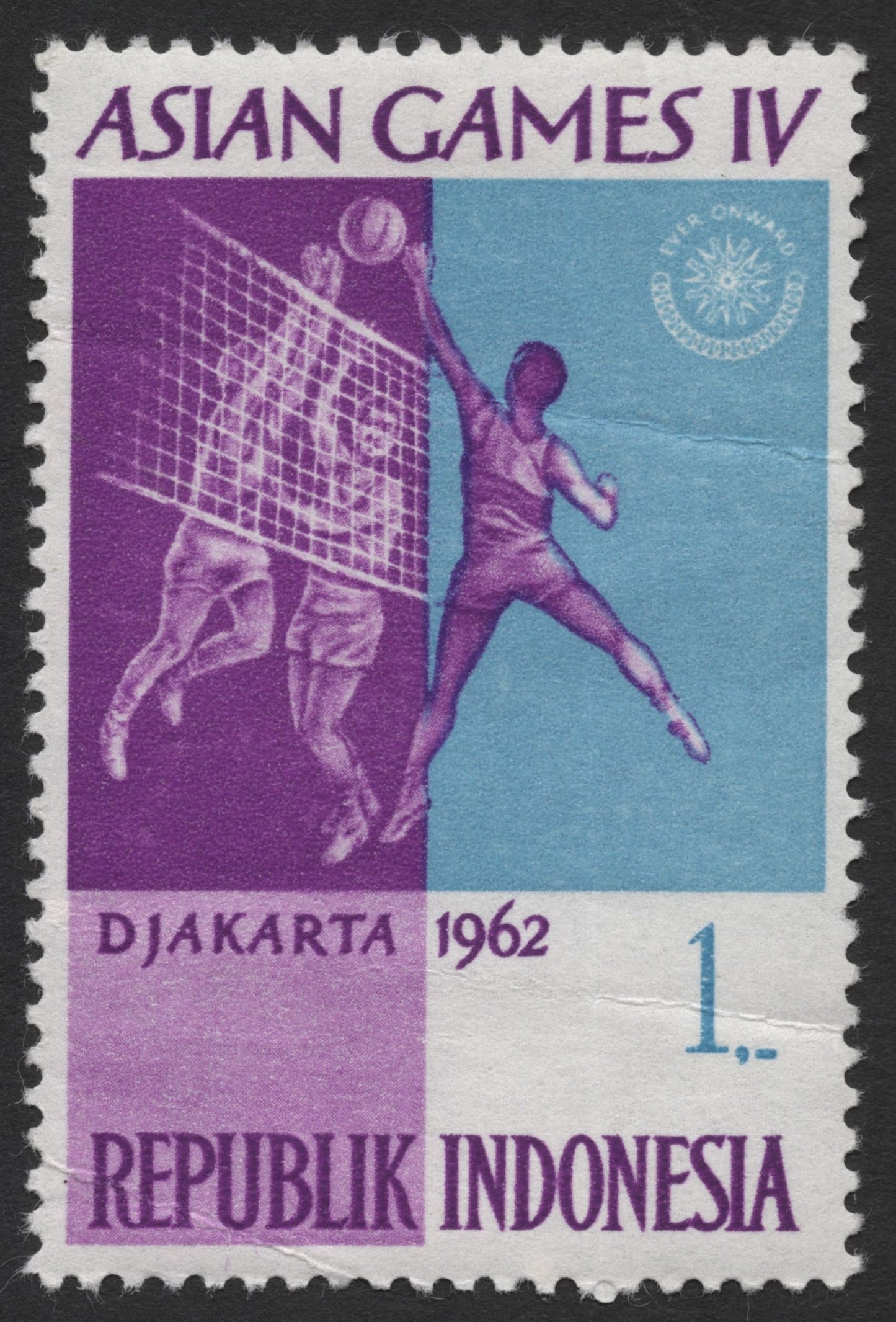 SCG1968 - Indonesia 1962 Asian Games IV Volleyball Stamp – Stamp and ...