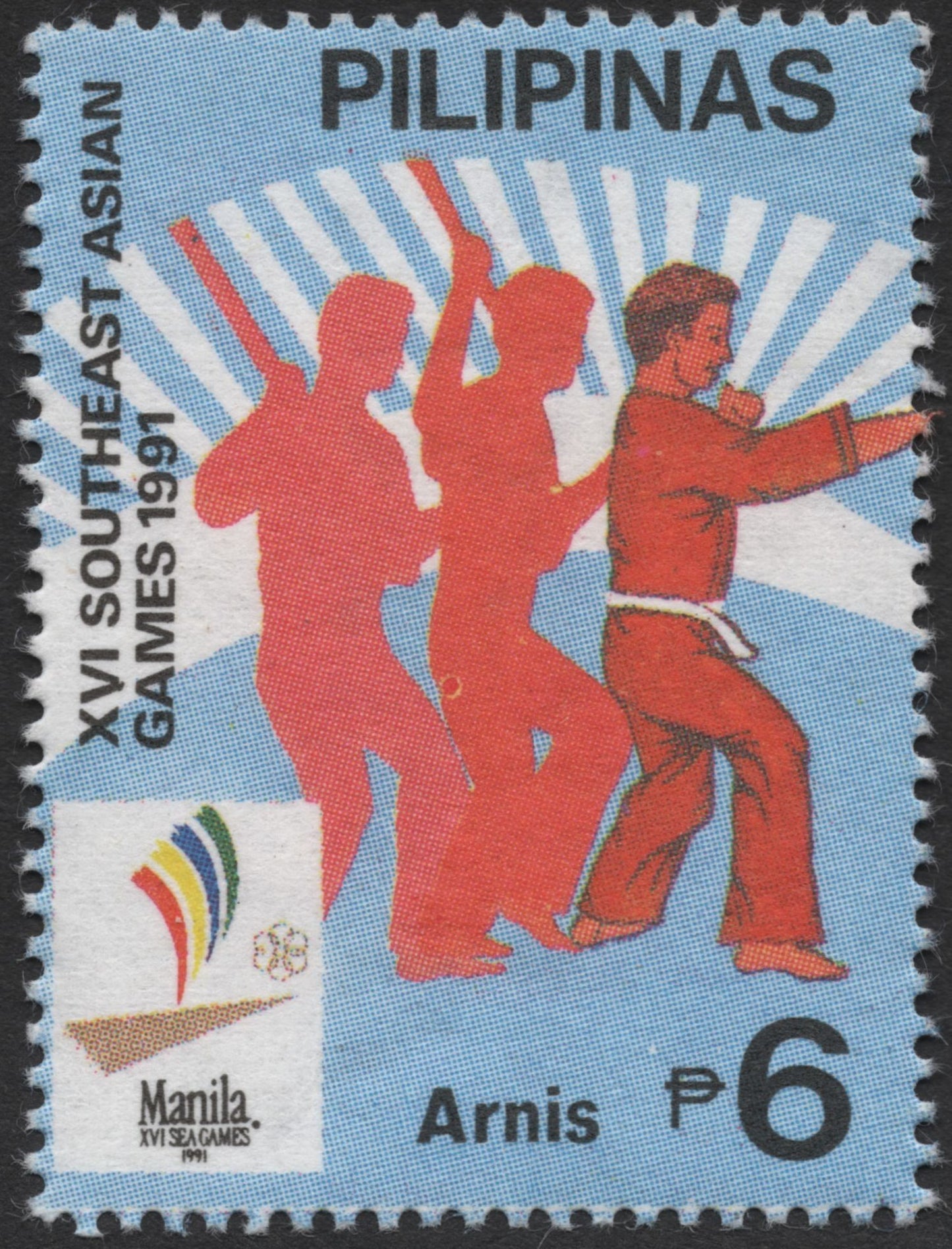 SCG2269 - Philippines 1991 Arnis Stamp – 16th Southeast Asian Games ...
