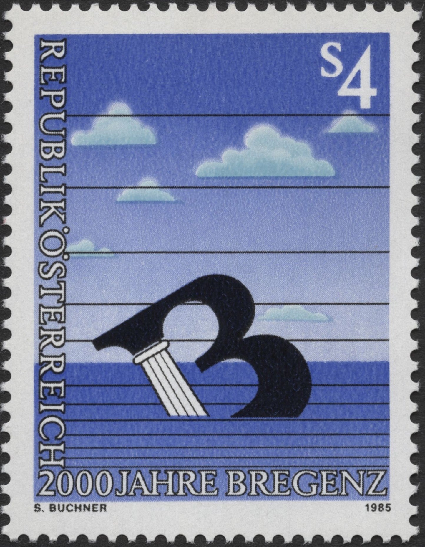 SCG2354 - Austria 1985 – 2000 Years of Bregenz Commemorative Stamp ...
