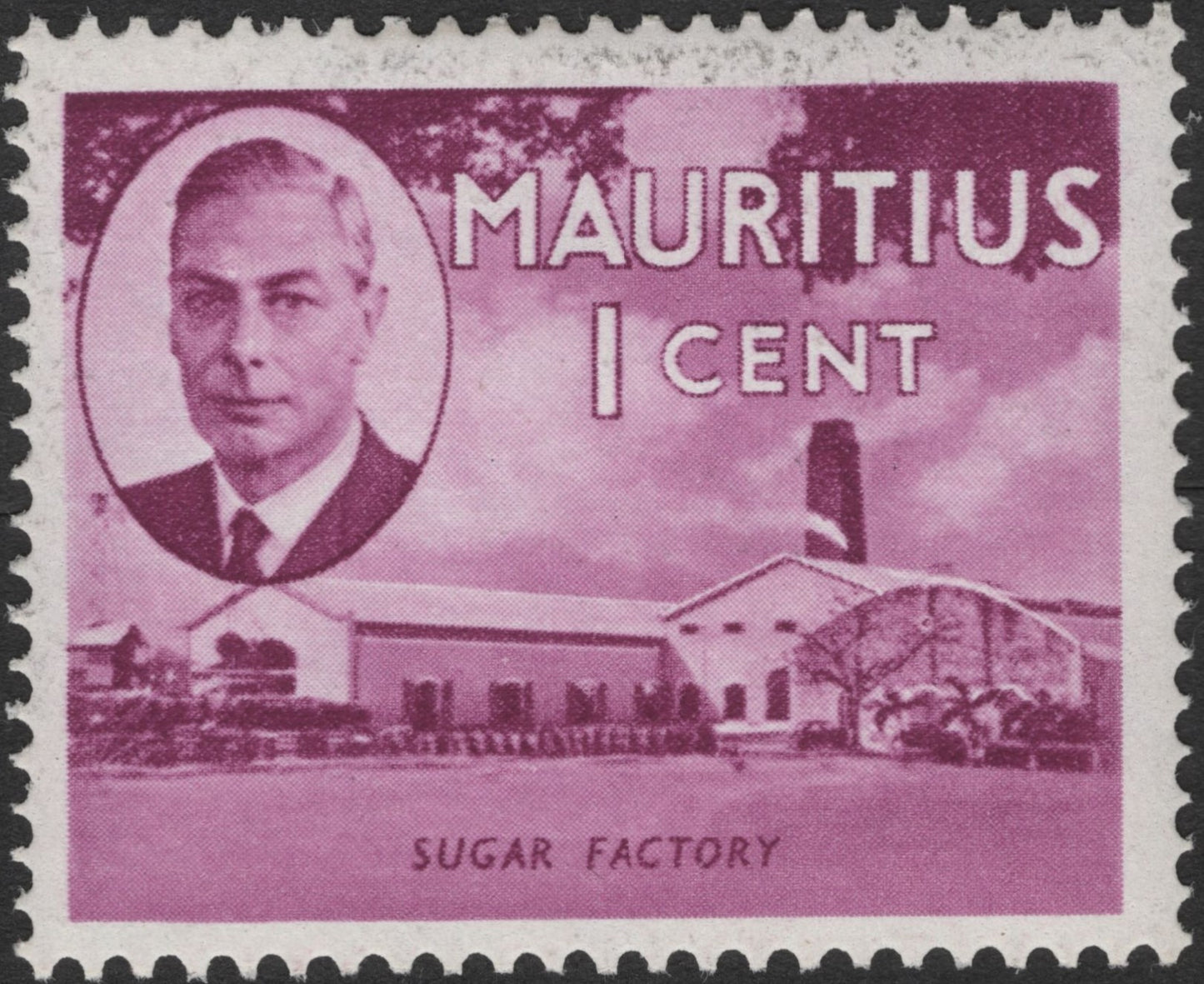 SCG2422 - Mauritius 1 Cent Sugar Factory Stamp – King George VI – Stamp ...