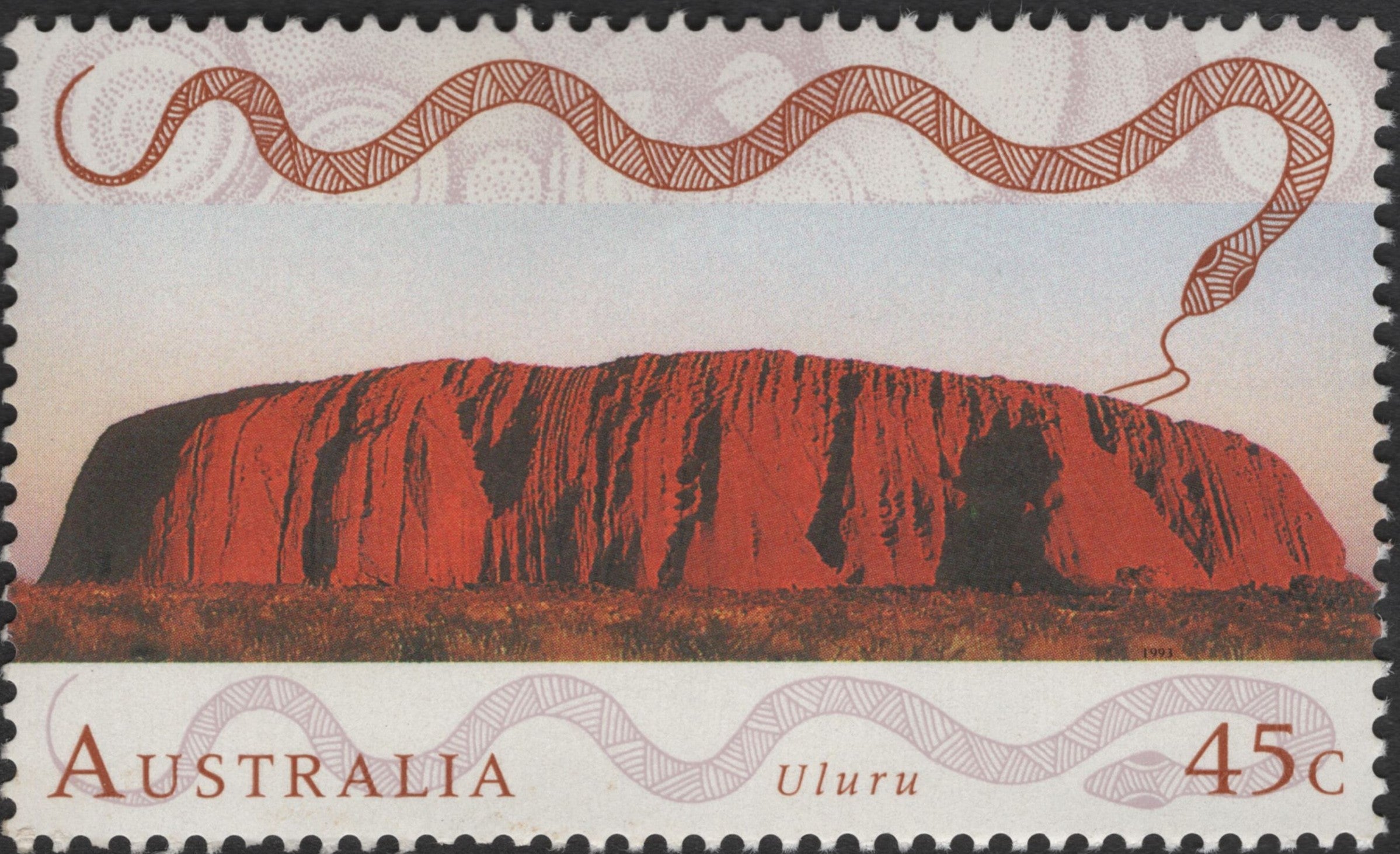 SCG2490 - Australia 1993 Uluru 45c Stamp – Stamp and Cover Galaxy