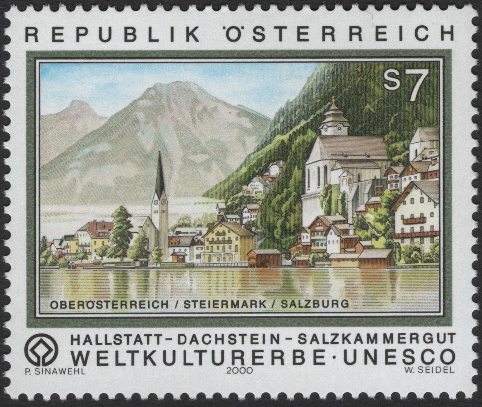 SCG2603 - Austria 2000 Hallstatt-Dachstein UNESCO World Heritage Stamp ...
