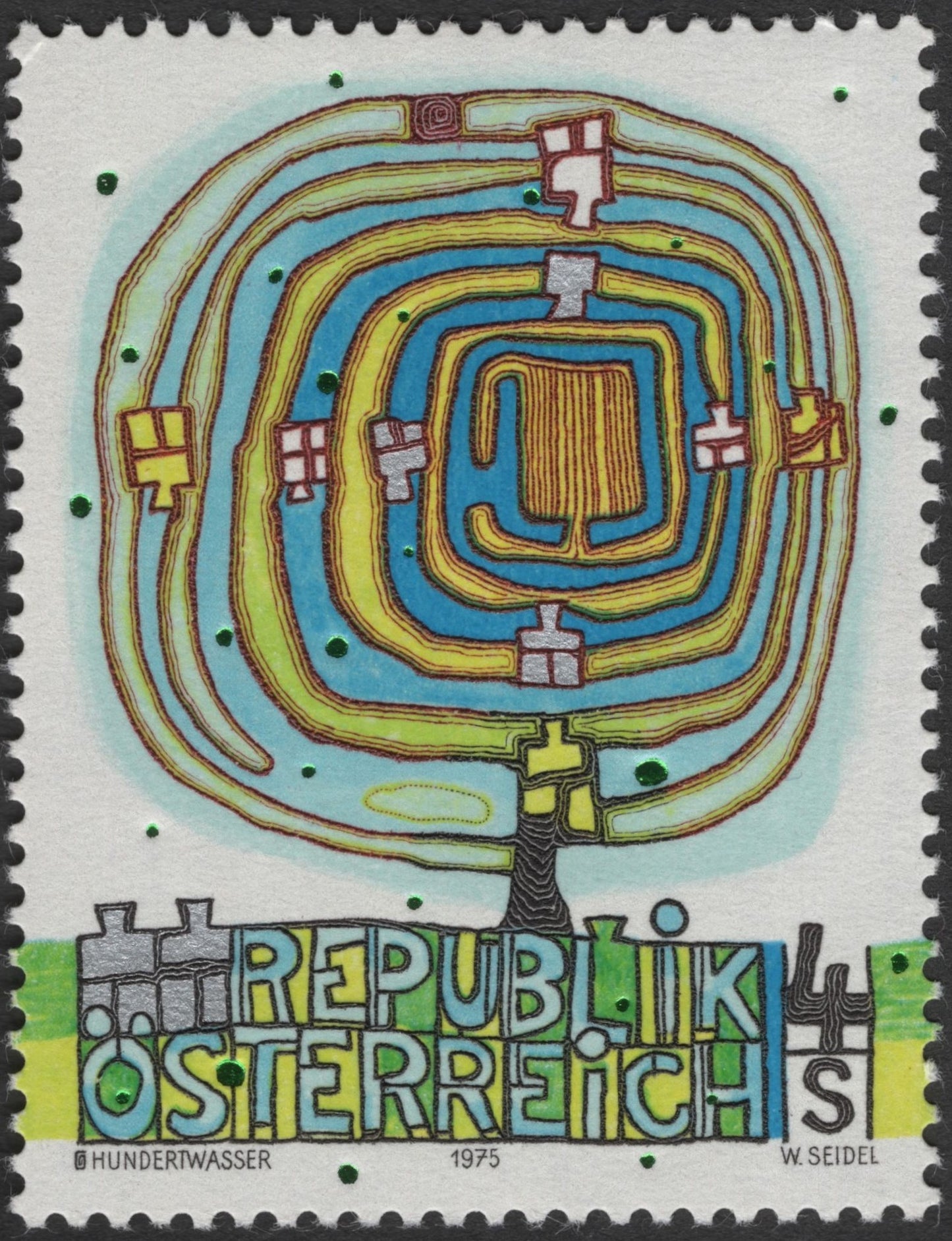 SCG2875 - Austria 1975 – Hundertwasser "Tree Tenant" Stamp – Stamp and ...