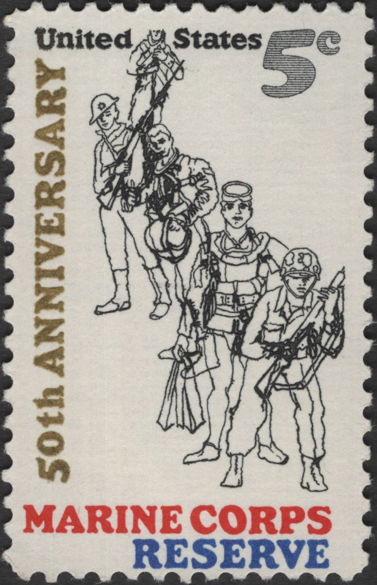 SCG2959 - USA 1966 – 50th Anniversary of Marine Corps Reserve Stamp ...