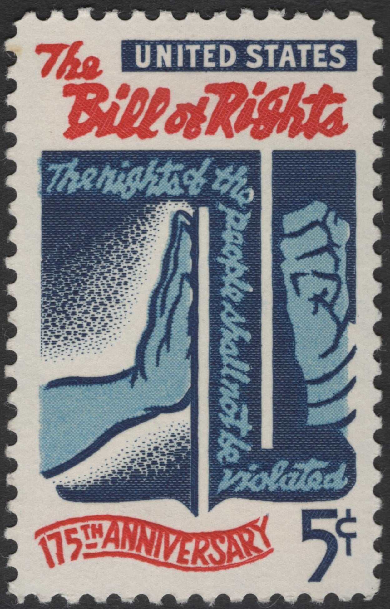 SCG2955 - USA 1966 – Bill of Rights 175th Anniversary Stamp – Stamp and ...