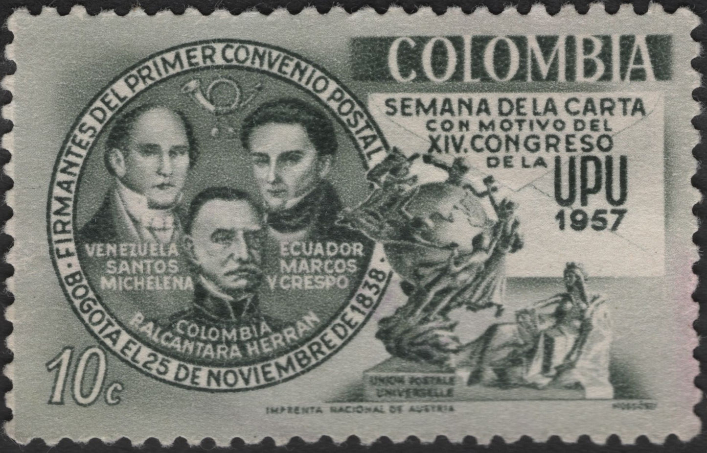 SCG2970 - Colombia 1957 UPU Congress Commemorative Stamp – Stamp and ...