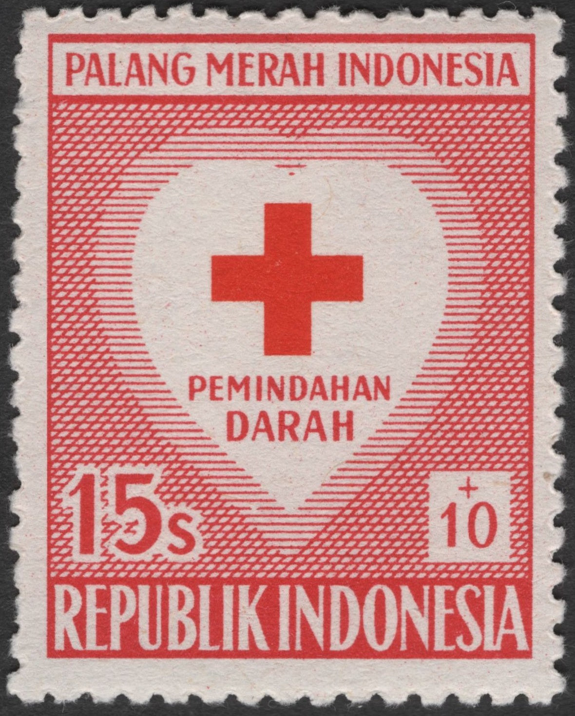 SCG3058 - Indonesia Red Cross Blood Transfusion Stamp (15s + 10s ...