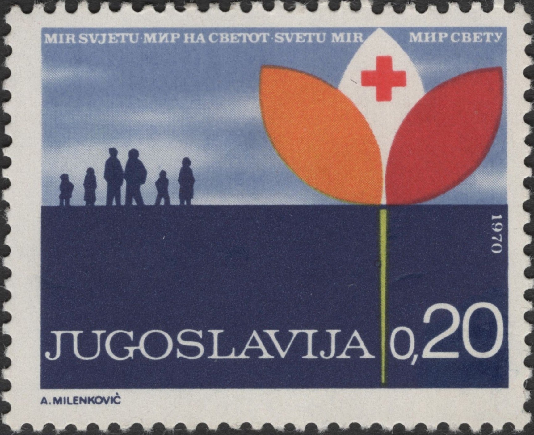 SCG3090 - Yugoslavia 1970 Red Cross Peace Stamp – Stamp and Cover Galaxy