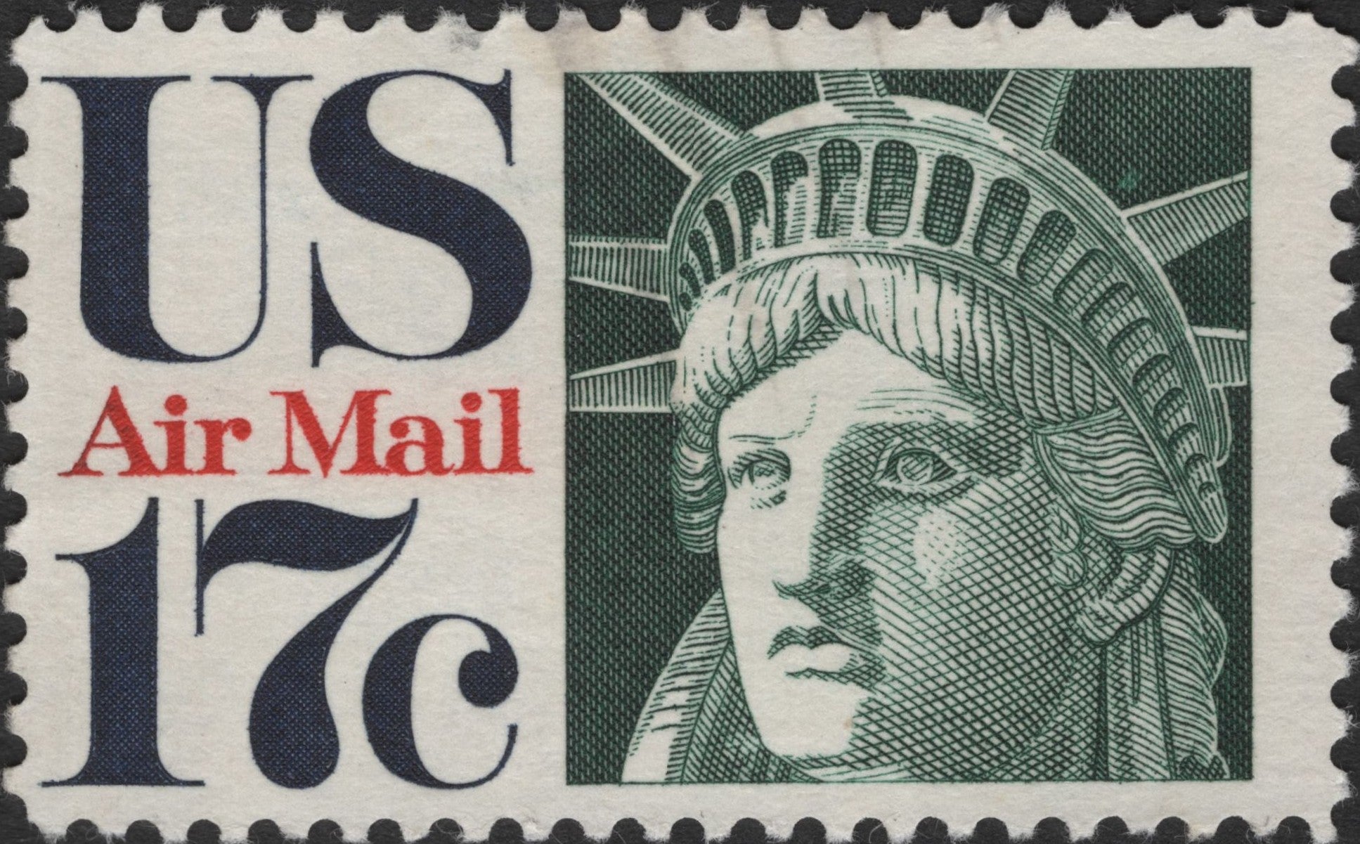 SCG3241 - USA 1971 Airmail Stamp – Statue of Liberty (17¢) – Stamp and ...