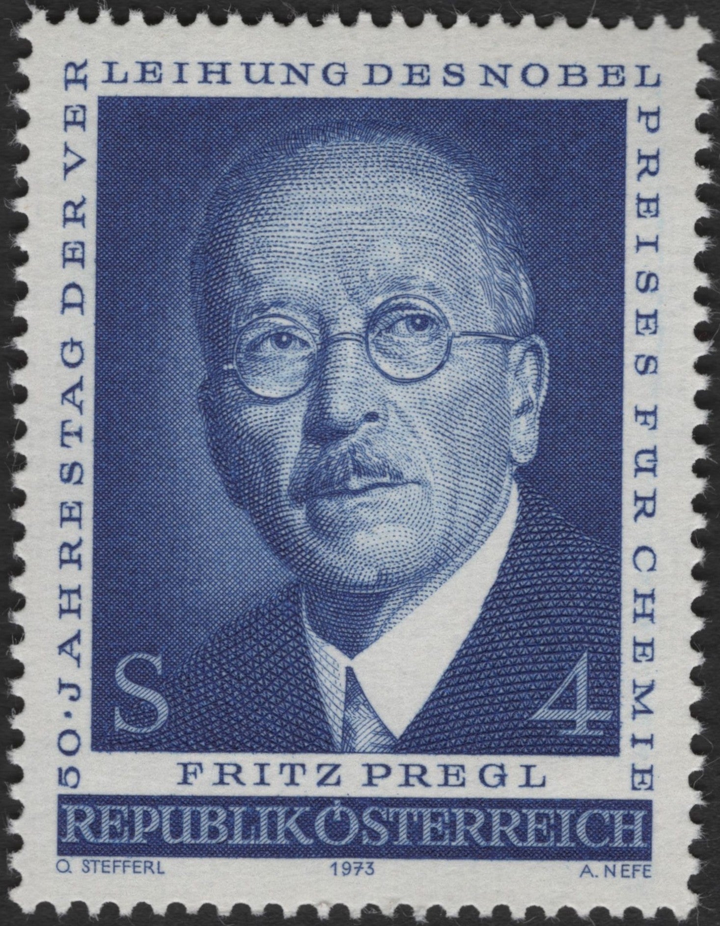 SCG3672 - Austria 1973 – Fritz Pregl Nobel Prize Anniversary Stamp ...