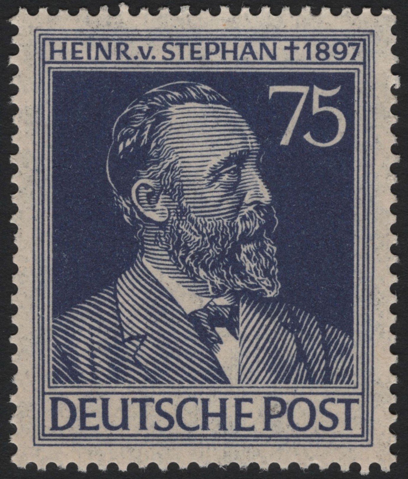 SCG3730 - Germany 1947 – Heinrich von Stephan Memorial (75 Pfennig ...