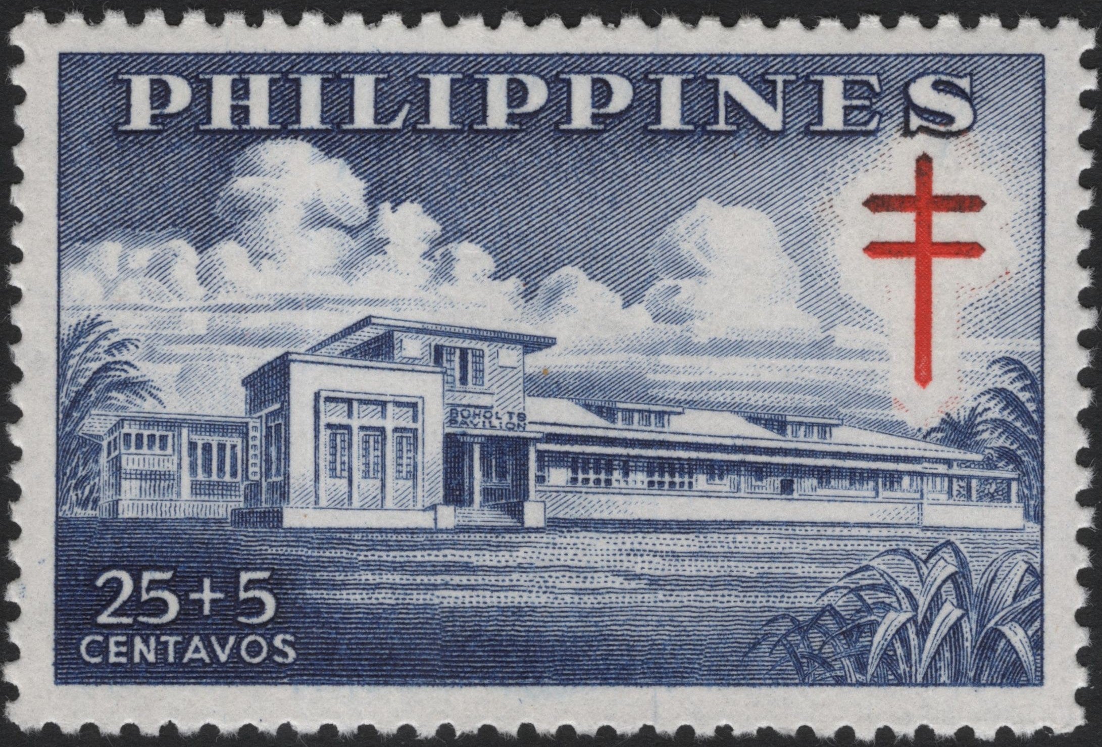 SCG4172 - Philippines 25+5 Centavos Red Cross Fund Semi-Postal Stamp ...