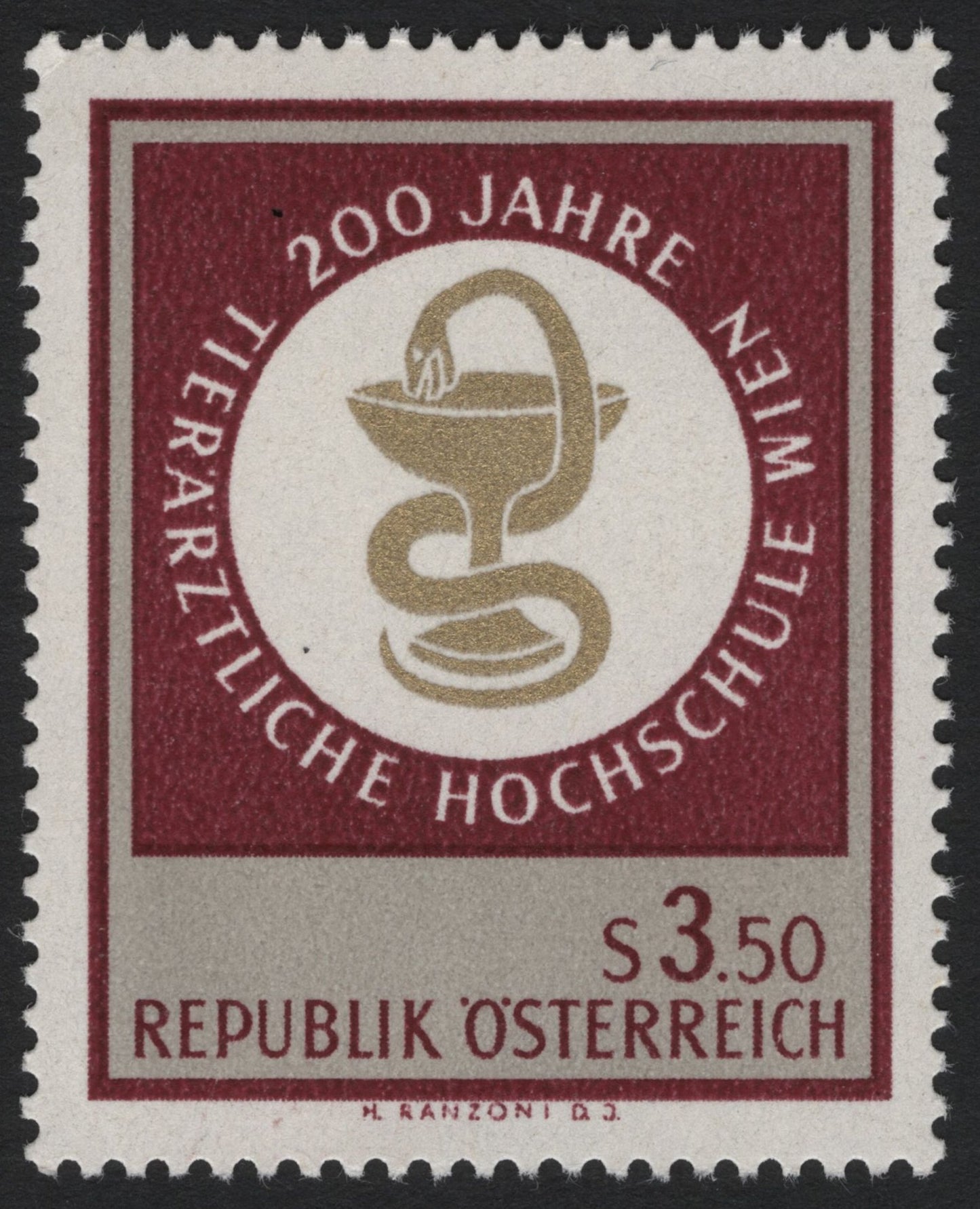 SCG4431 - Austria 1965 – 200 Years of the Veterinary University, Vienn ...