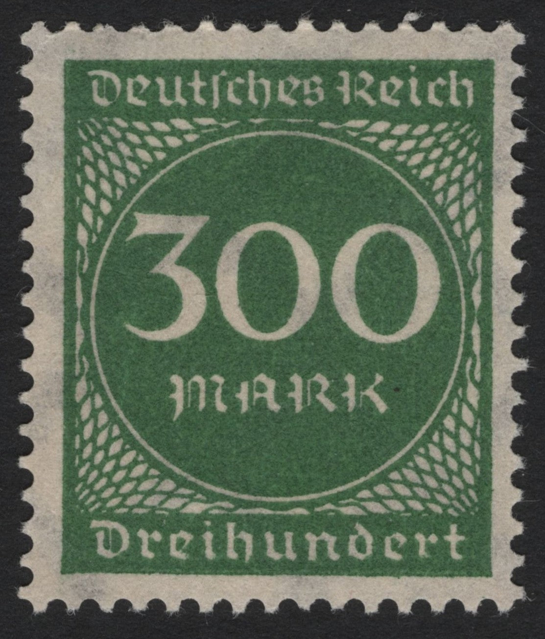 SCG4663 - Germany 1923 – 300 Mark Inflation Issue (Green) – Stamp and ...