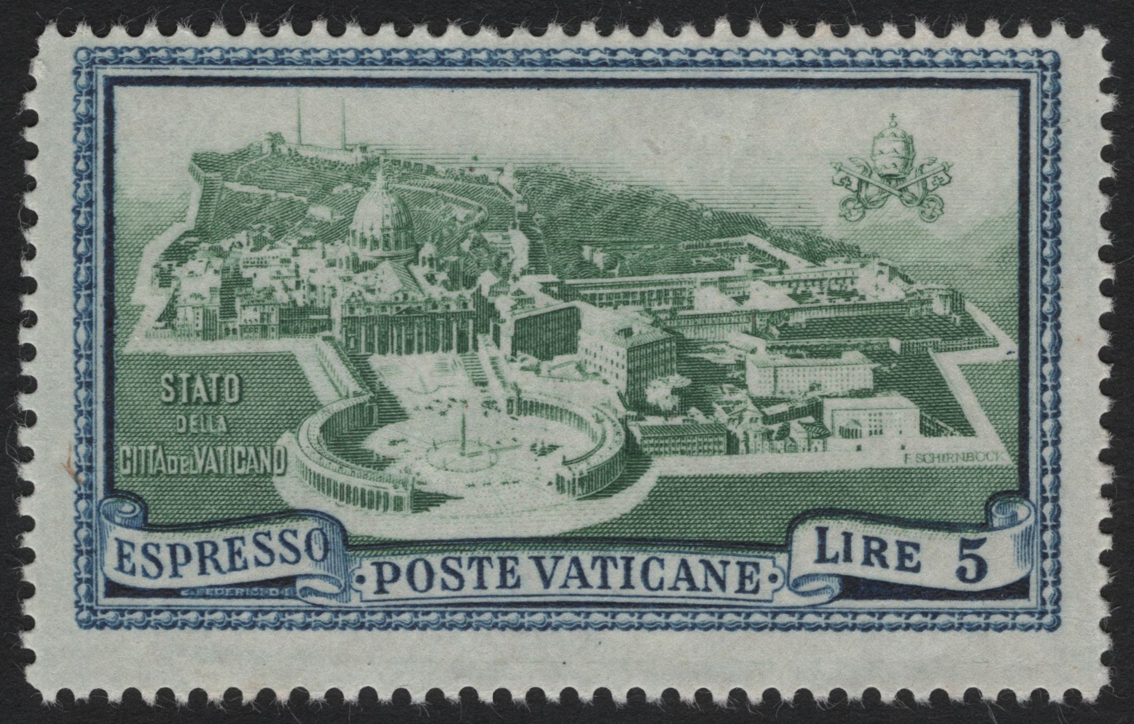 SCG4948 - Vatican City 1929 – 5 Lire Express Airmail Stamp – Stamp and ...
