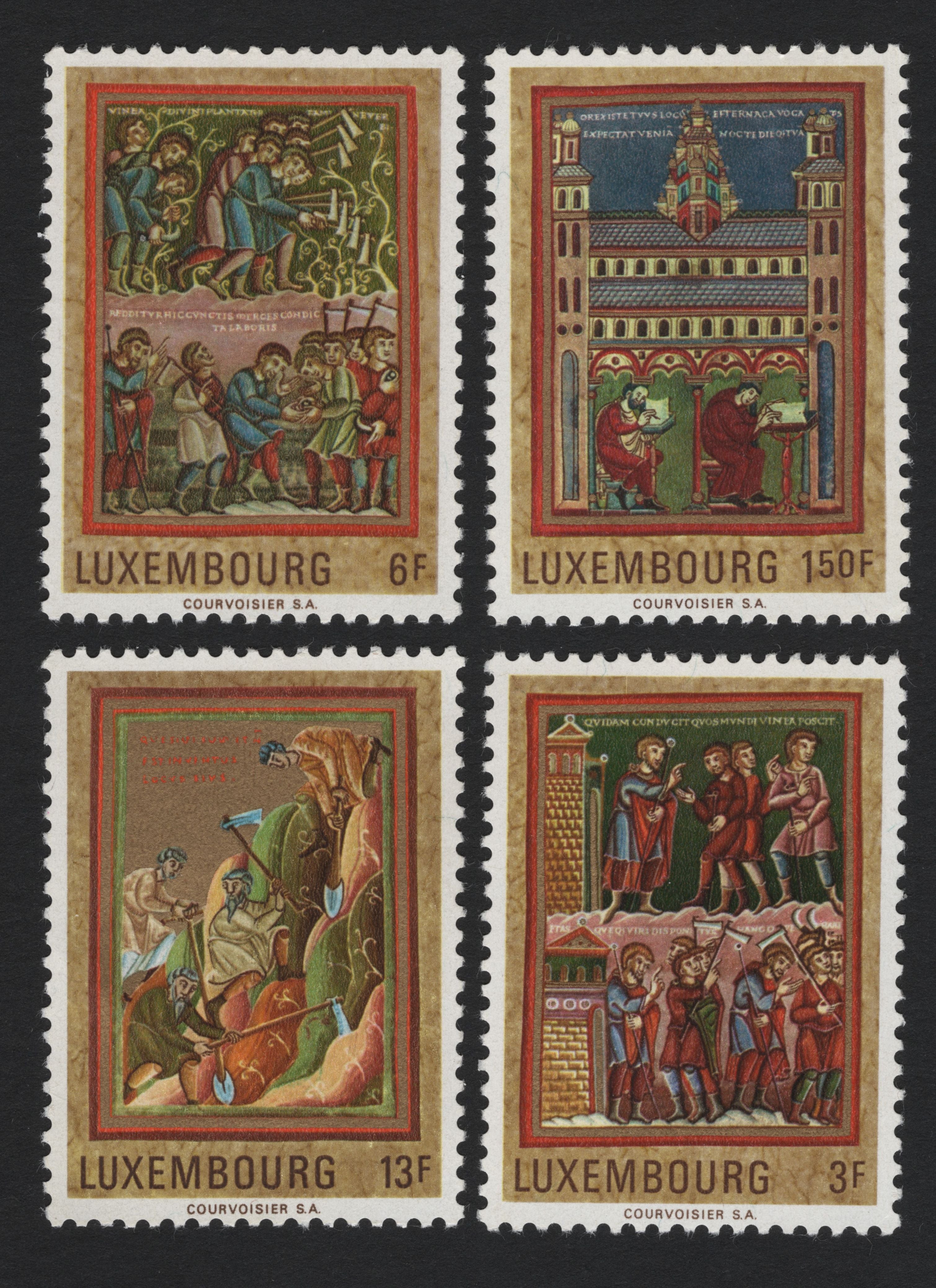 SCG5262 - Luxembourg 1973 – Medieval Manuscript Illustrations (Vineyar ...