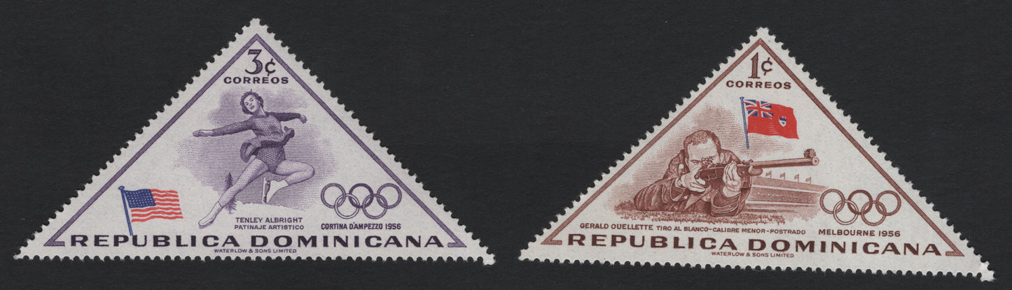 SCG5546 - Dominican Republic 1956 Olympic Games Triangular Stamps ...