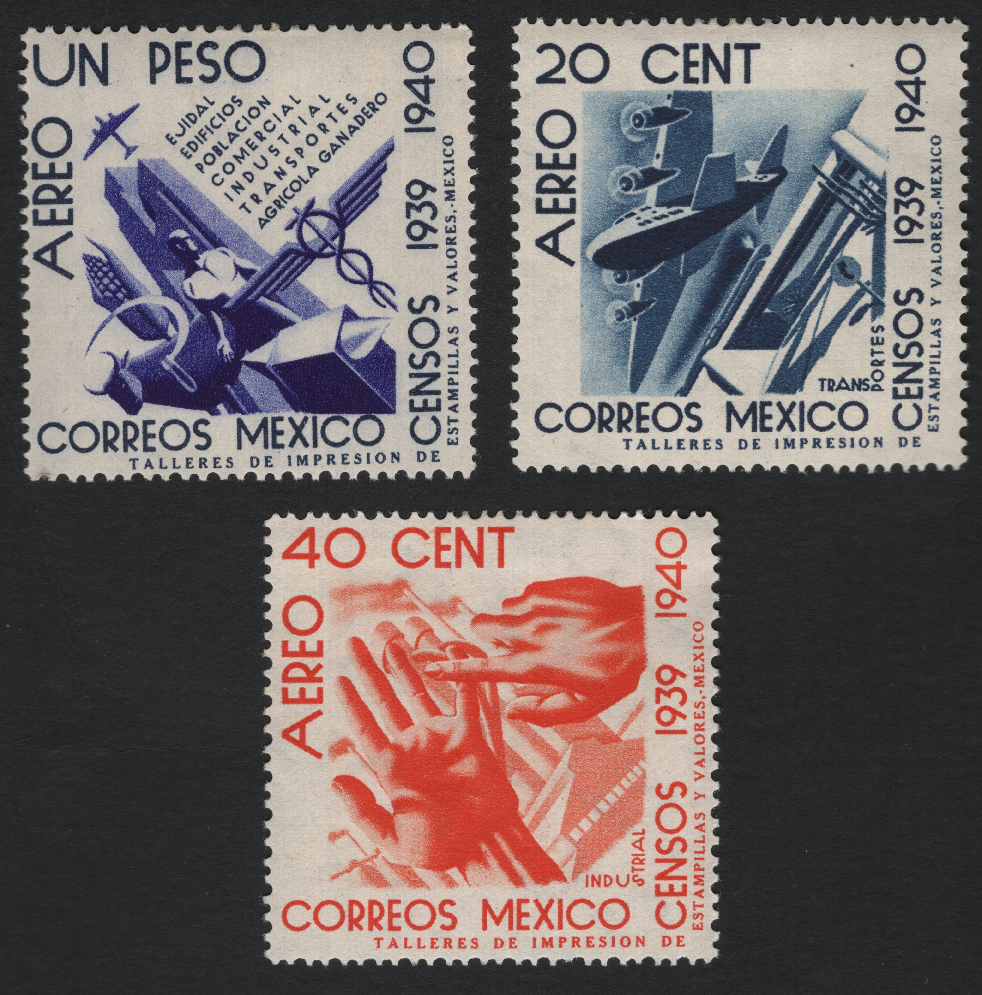 SCG5632 - Mexico 1940 – Airmail Census Series – Stamp and Cover Galaxy