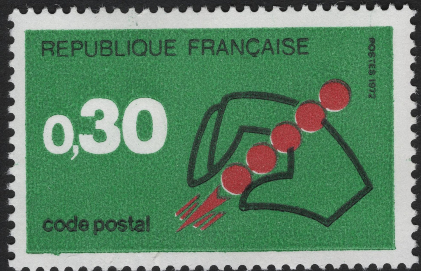SCG5795 - France 1972 “Code Postal” Campaign Stamps – Stamp and Cover ...