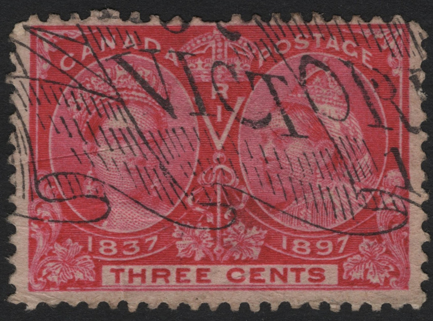SCG5858 - Canada 1897 Queen Victoria Diamond Jubilee – 3 Cents Carmine ...