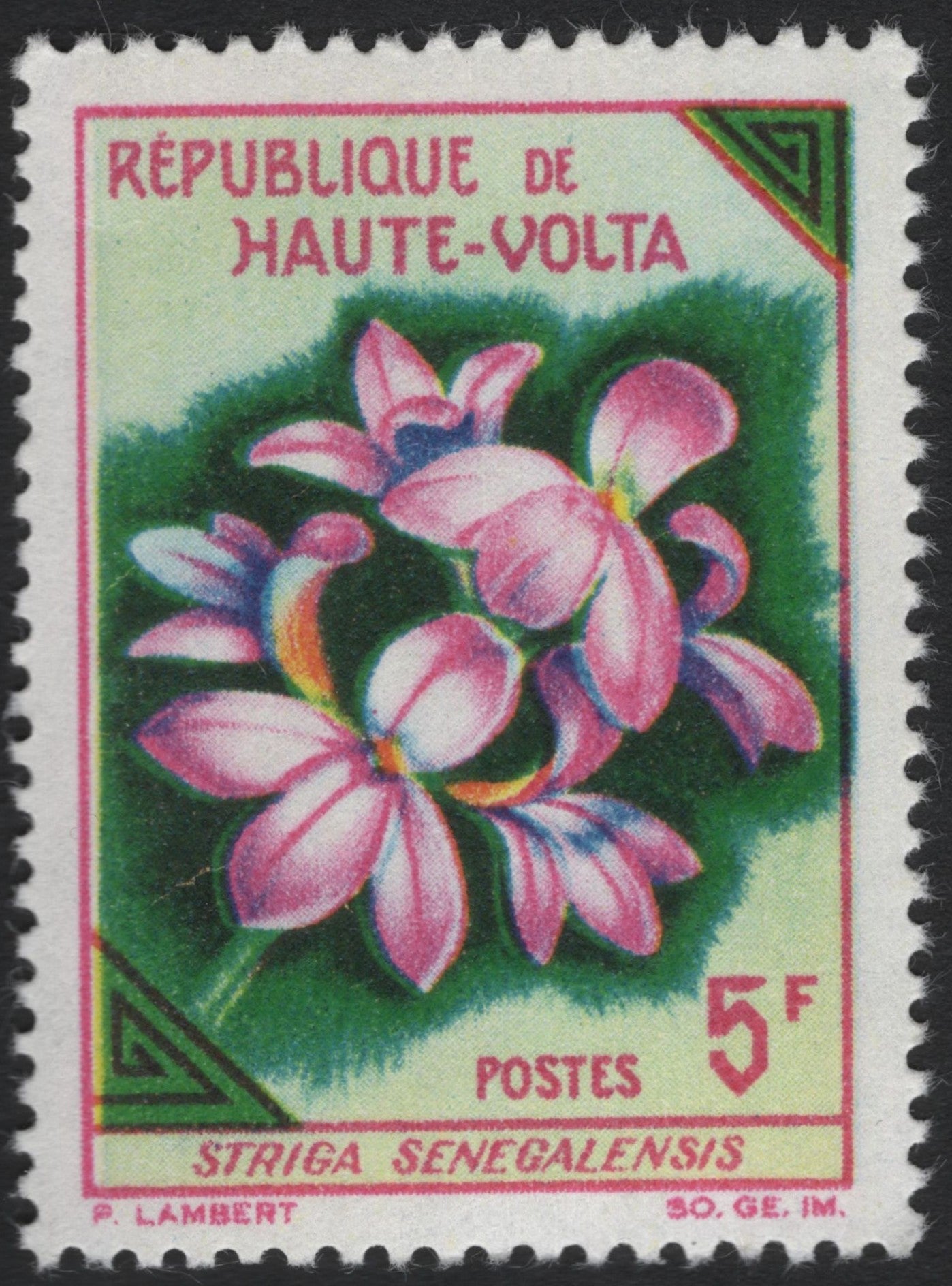 SCG6055 - Haute-Volta 5F Striga senegalensis (Floral Issue) – Stamp and ...