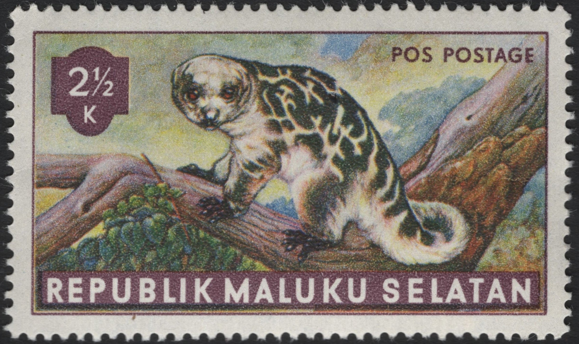 SCG6688 - Republik Maluku Selatan, 2½K “Cuscus” Issue – Stamp and Cover ...