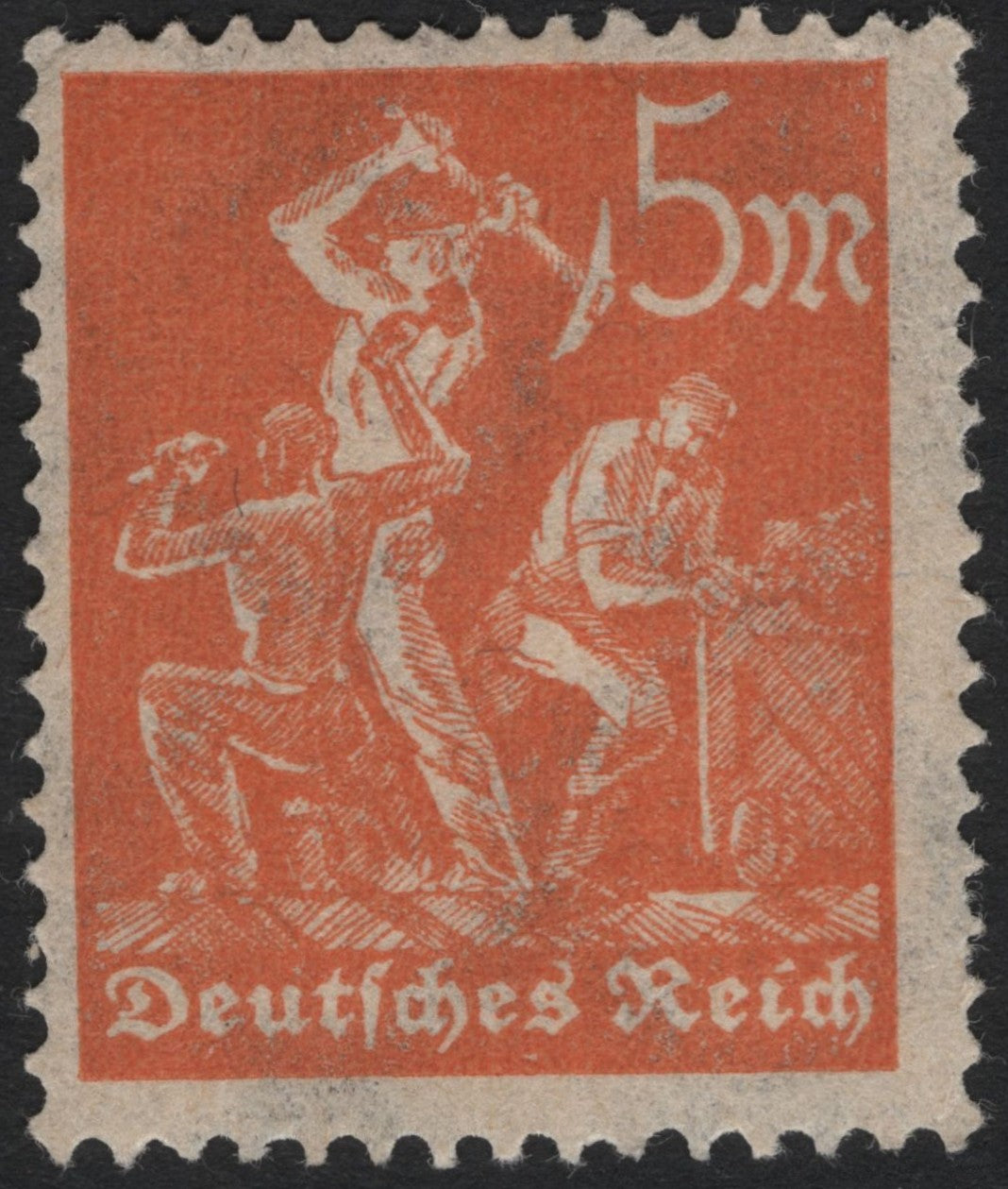 SCG7316 - German Reich 5 Mark “Laborers” Stamp (1923) – Stamp and Cover ...