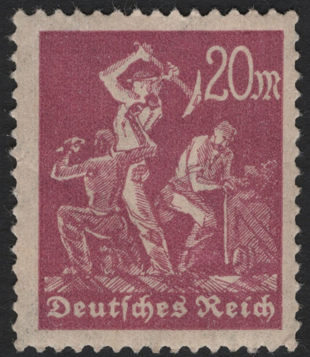 SCG7341 - Germany 1923 “Laborers at Work” Inflation Era Stamp – 20 Mar ...