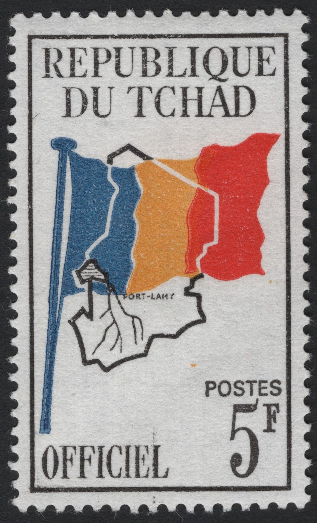 SCG7812 - Chad 1963 Official Stamp – National Flag and Map Design ...