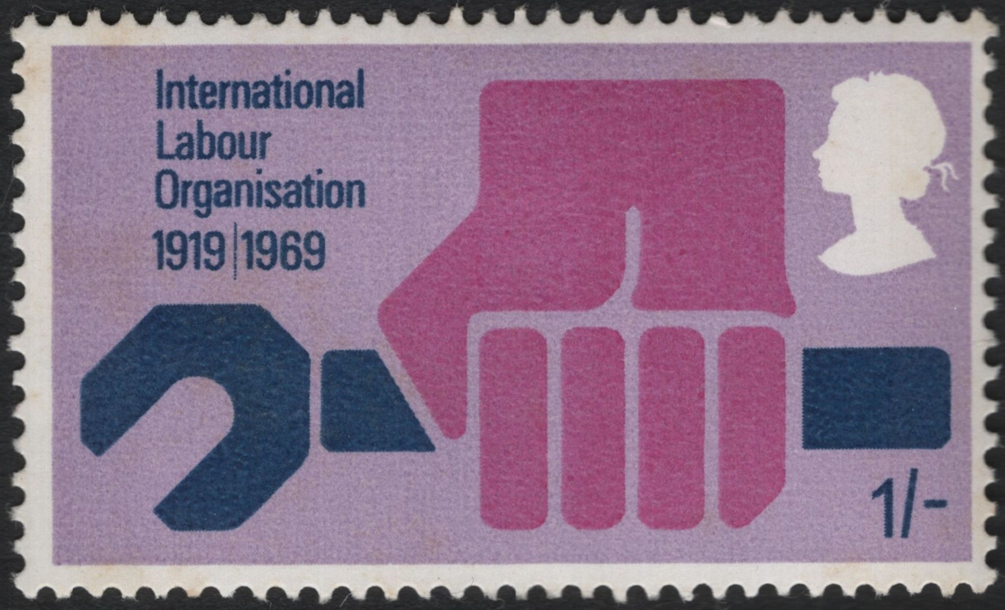 SCG9506 - UK 1969 ILO 50th Anniversary – 1/- Commemorative – Stamp and ...