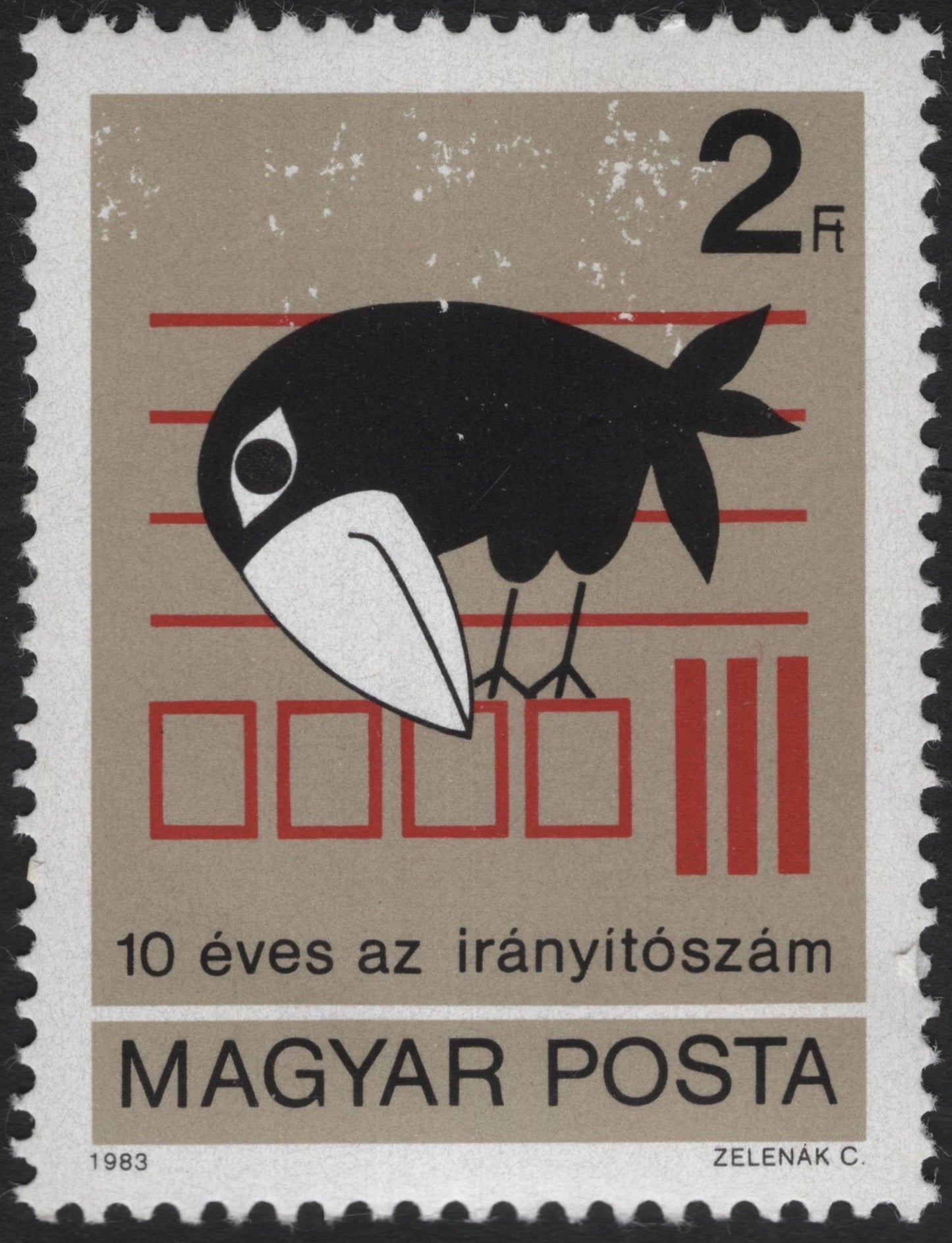 SCG10378 - Hungary 1983 – 10th Anniversary of Postal Codes “Bird & Cod ...