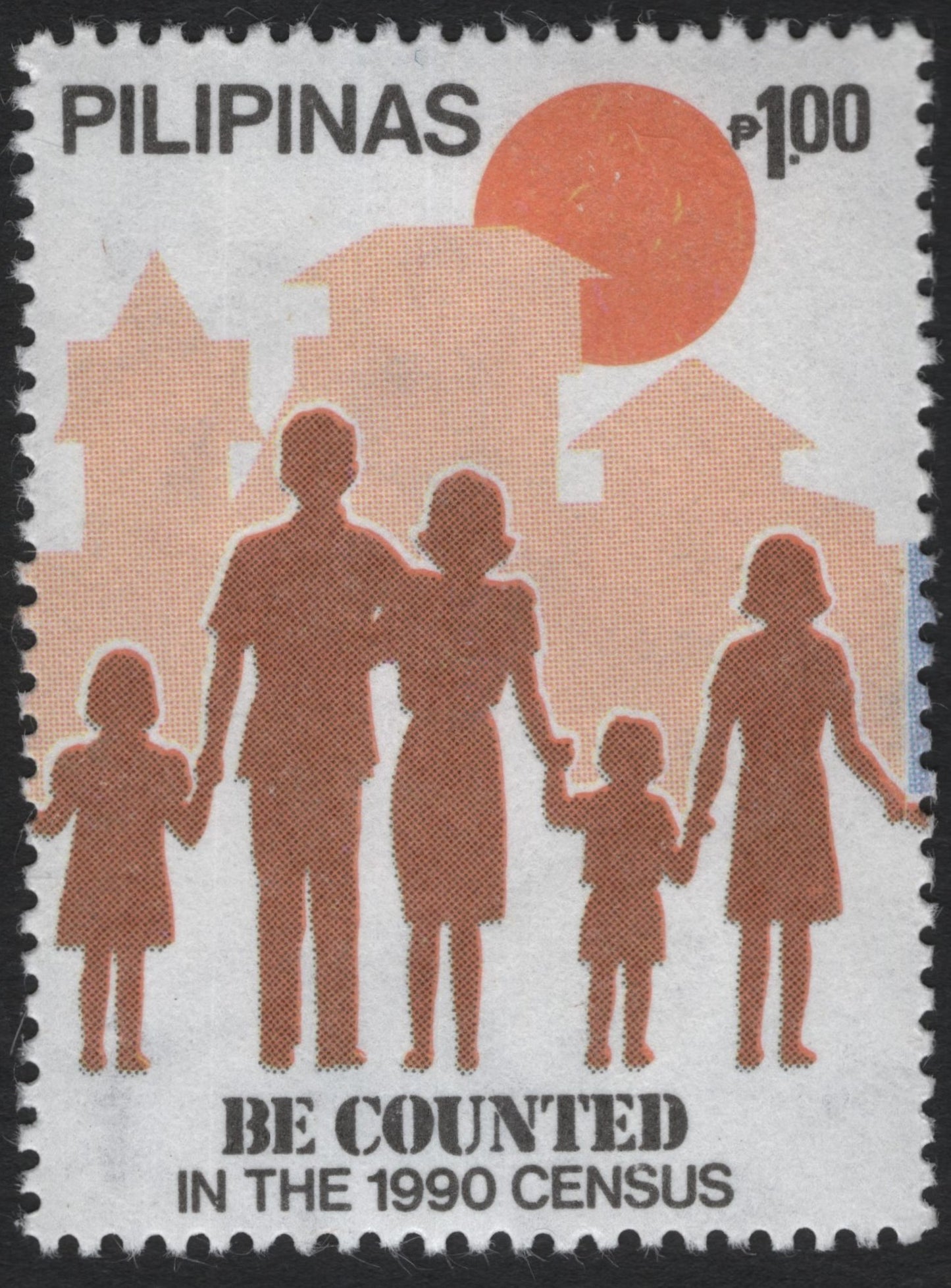 SCG10644 - Philippines 1990 Census Awareness Stamp – “Be Counted” (₱1 ...