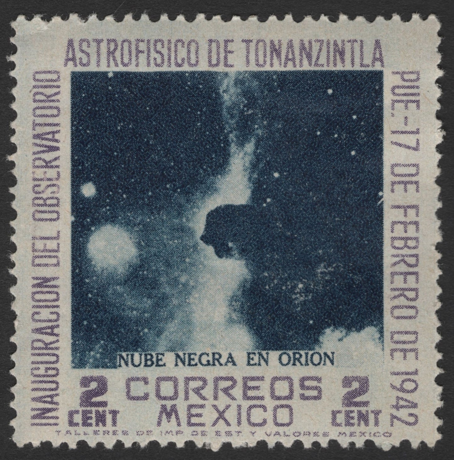 SCG11244 - Astrofísico de Tonantzintla – Nube Negra en Orión (2 Centav ...