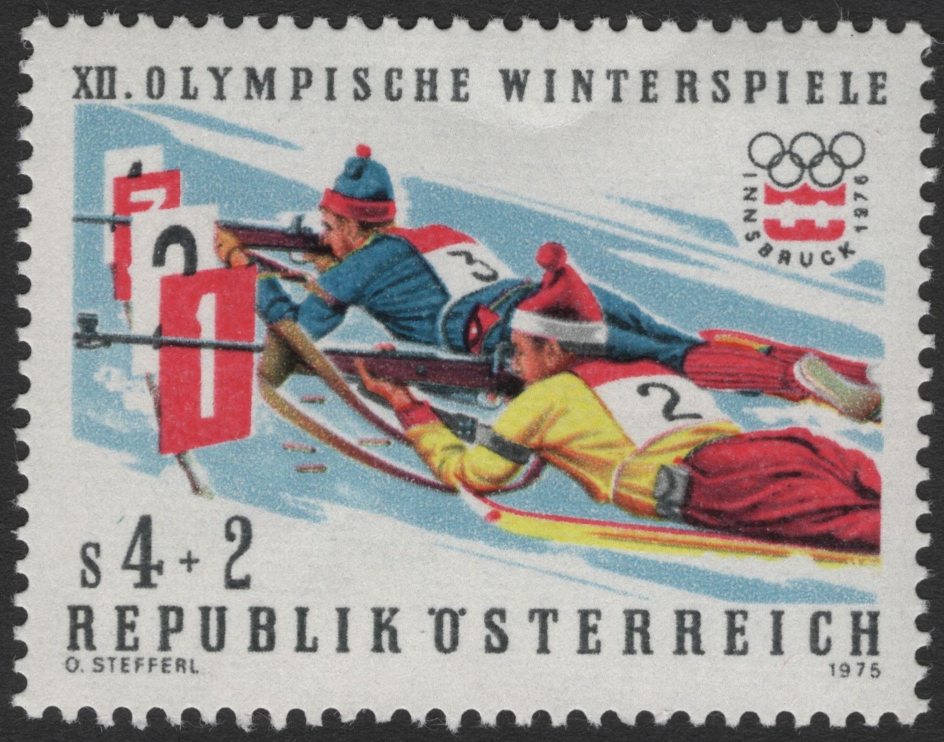 SCG12040 - Austria 1975 Innsbruck Winter Olympics – Biathlon Event Sta ...
