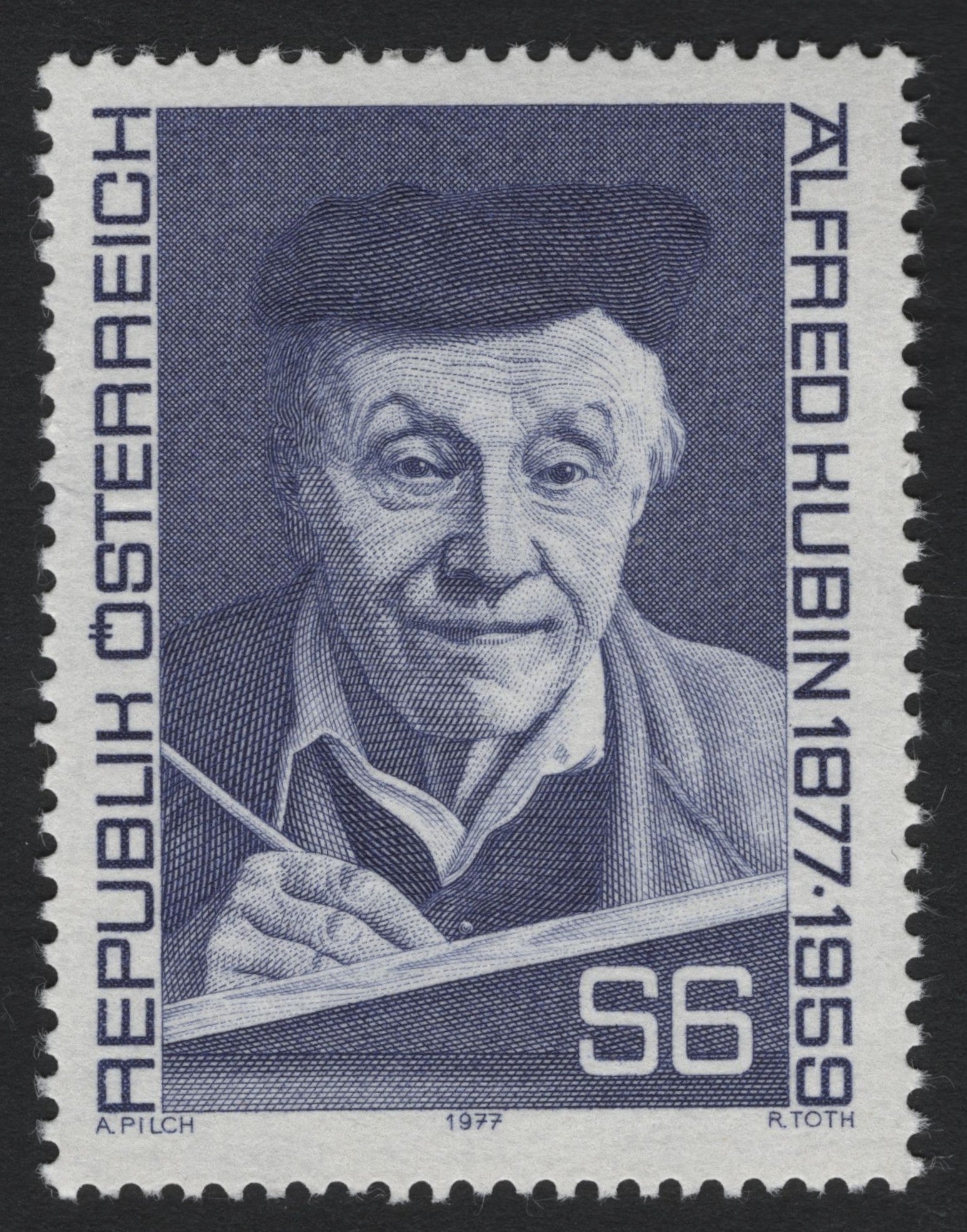 SCG9996 - Austria 1977 – Alfred Kubin Portrait – 6 Schilling Commemora ...