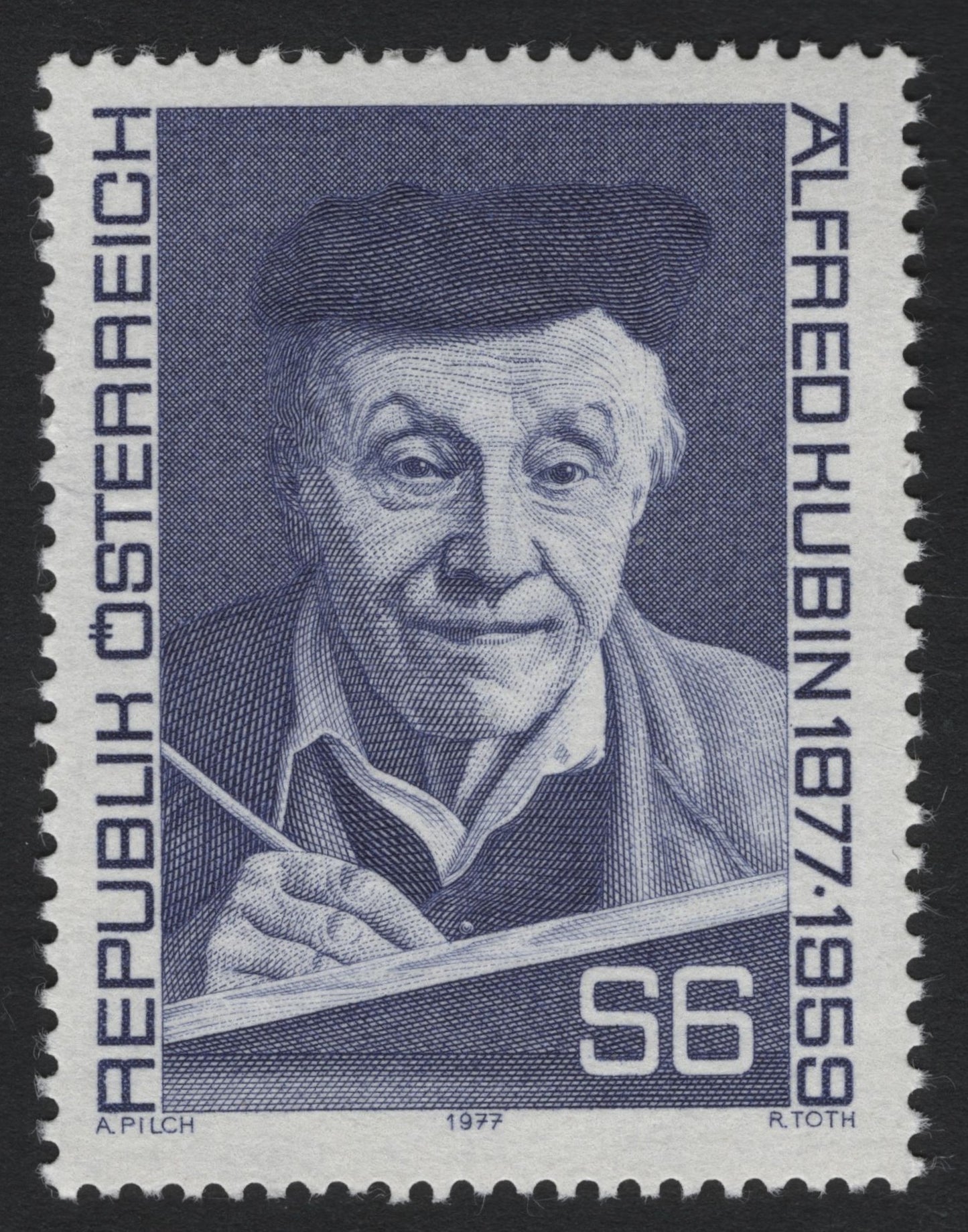 SCG9996 - Austria 1977 – Alfred Kubin Portrait – 6 Schilling Commemora ...