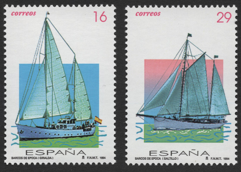 SCG516 - Spain 1994 Historic Ships Set – Giralda and Saltillo – Stamp ...