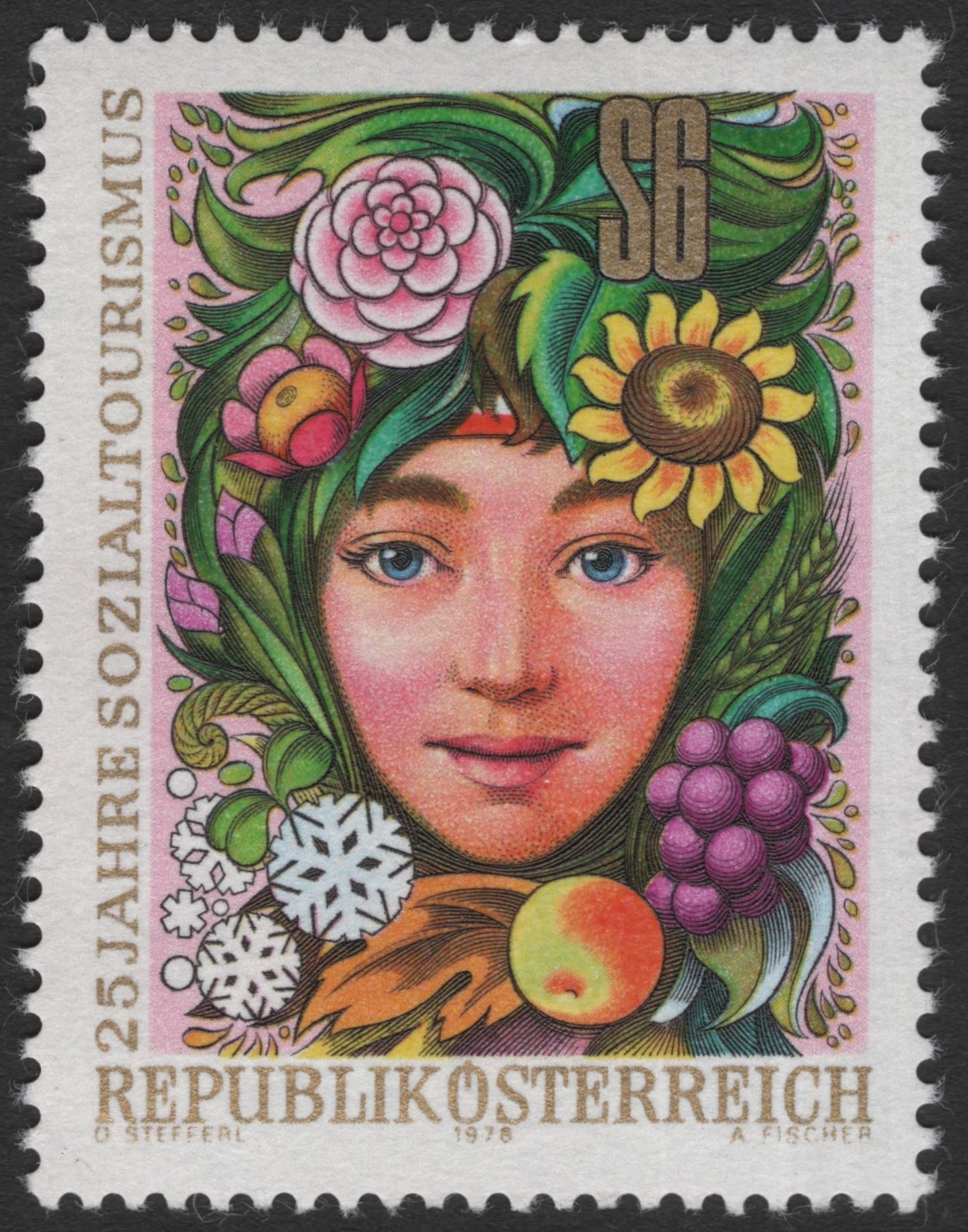 SCG11712 - Austria 1970 Allegorical Face of Nature – 25 Groschen ...